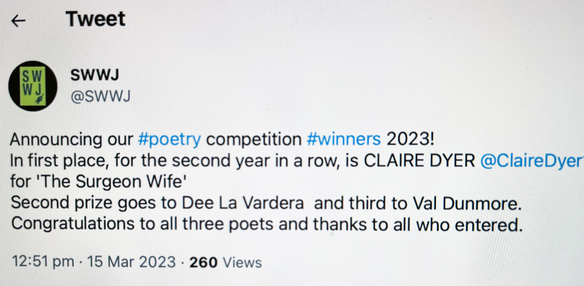 A pat on the back – Dewfall Hawk